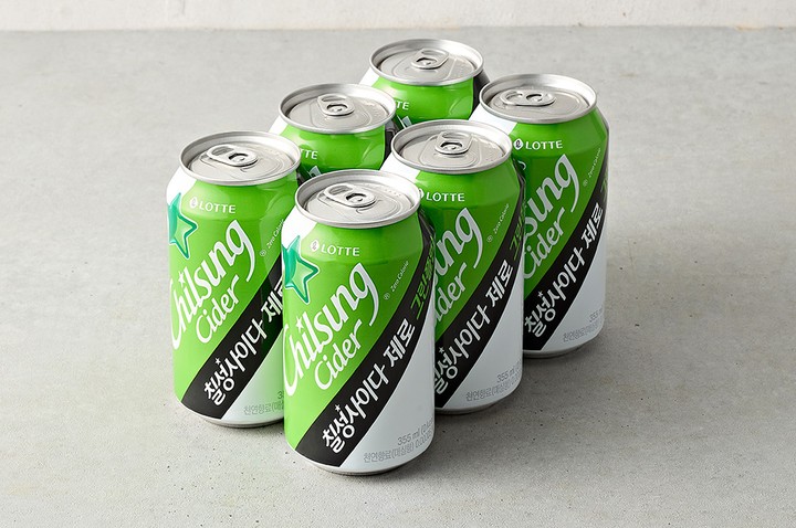 [롯데칠성] 칠성사이다 제로 그린플럼 (355mL X 6캔) - 마켓컬리